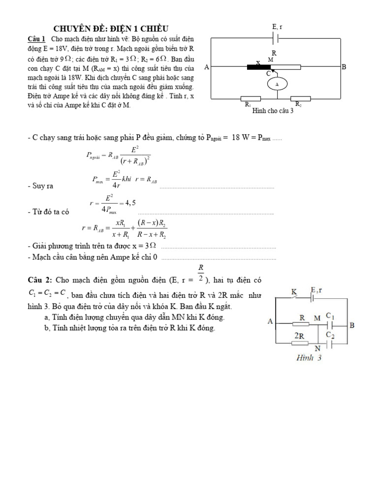 CHUYÊN ĐỀ ĐIỆN 1 CHIÊU | PDF