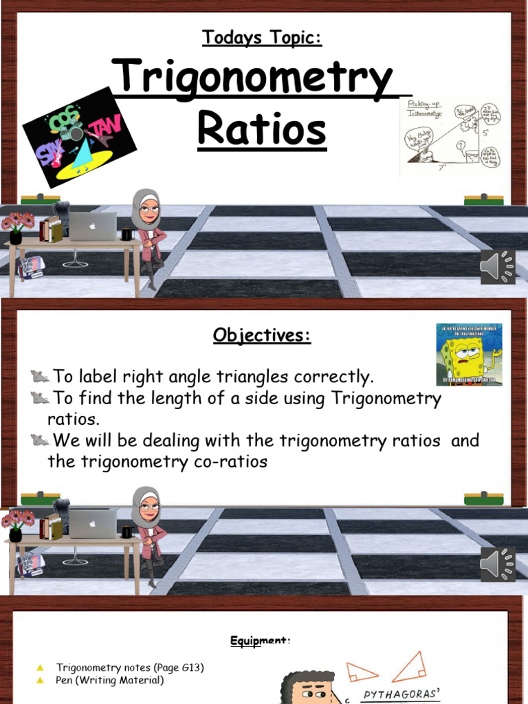 Trigonometry Ratios and Right Triangles | PDF