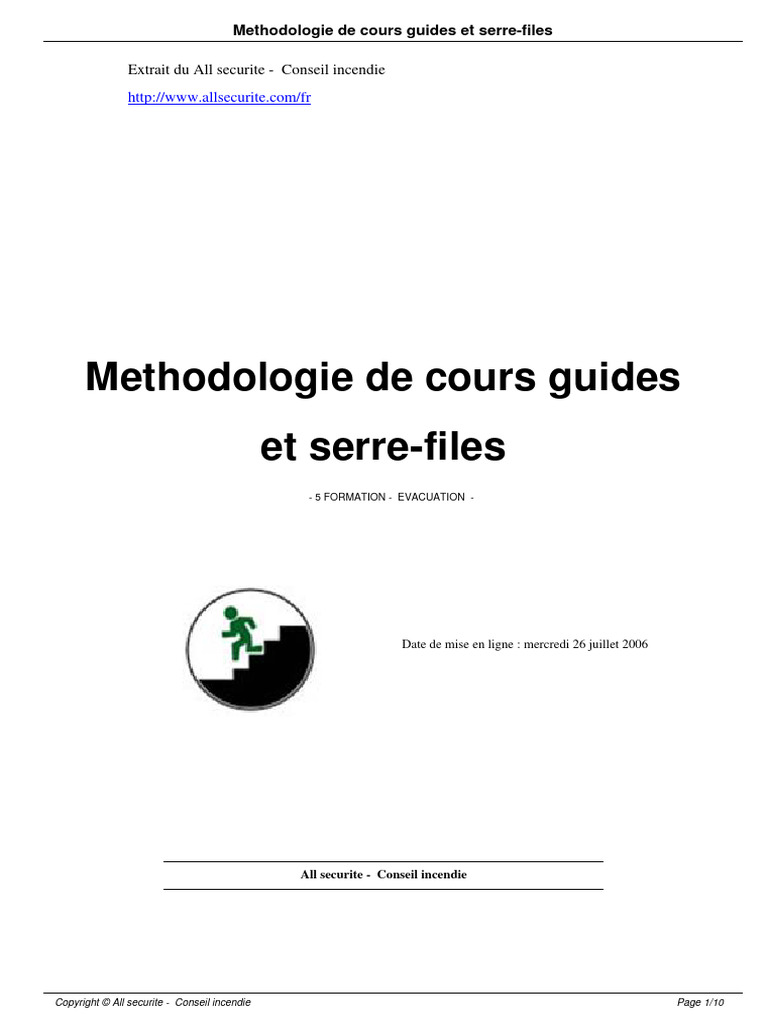 Formation Guides et Serre-Files Incendie | PDF | Sécurité