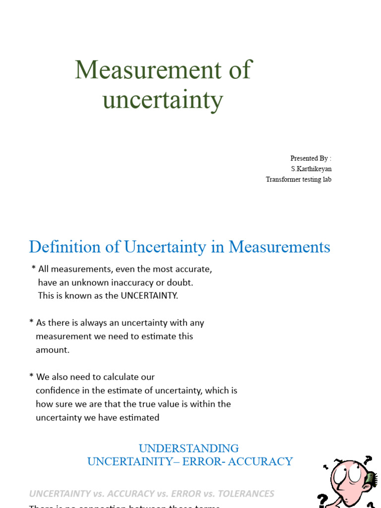 Understanding Measurement Uncertainty | PDF | Uncertainty | Accuracy ...