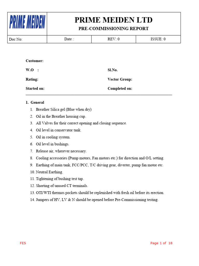 4_Pre_commissioning-checklist | PDF | Electronics | Electrical Components