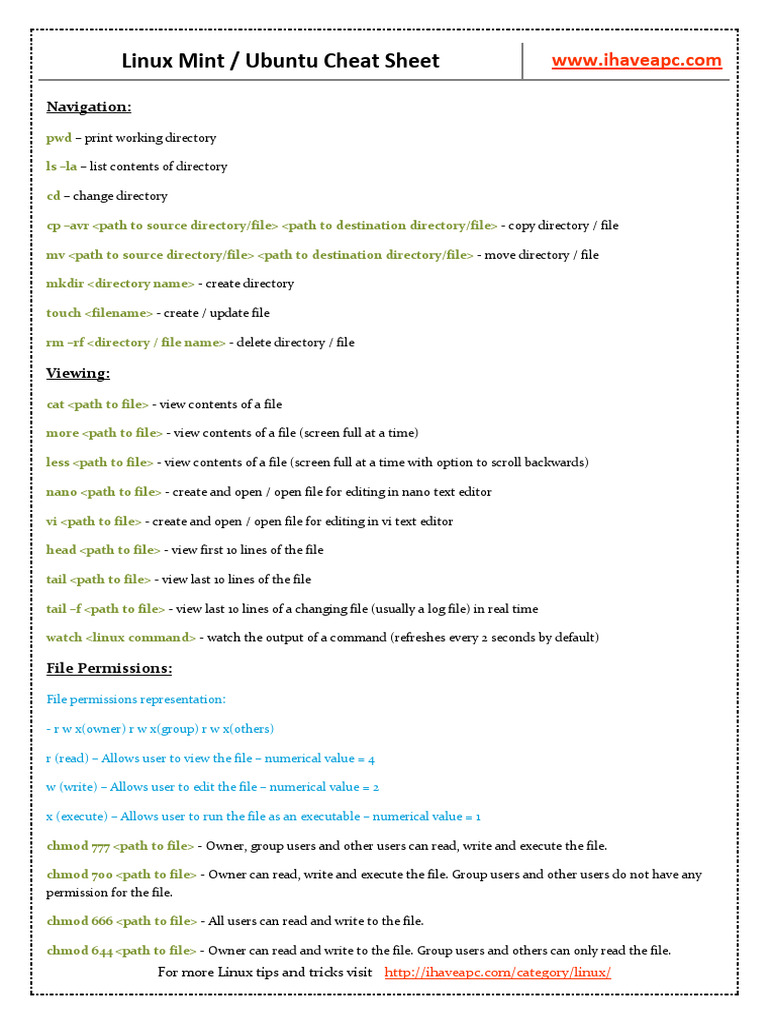 Ihaveapc.com Linux Mint Ubuntu Cheat Sheet | PDF | Computer File ... Ihaveapc.com Linux Mint Ubuntu Cheat Sheet | PDF | Computer File ...