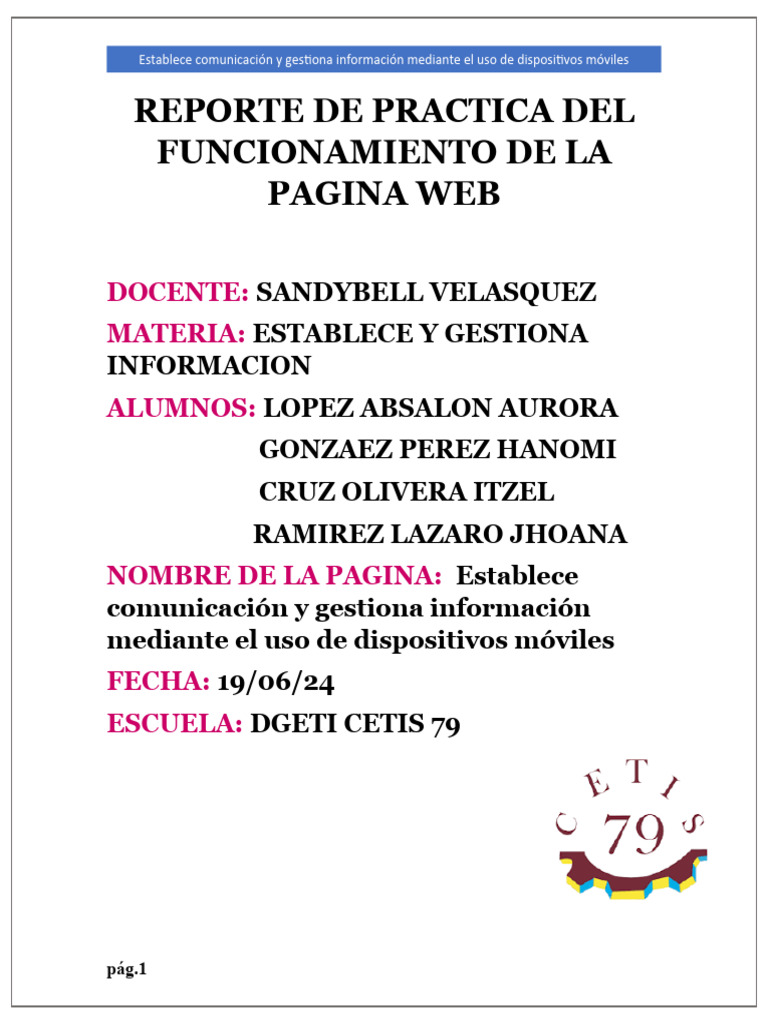 REPORTE DE PRACTICA DEL FUNCIONAMIENTO DE LA PAGINA WEB 333 | Descargar ...