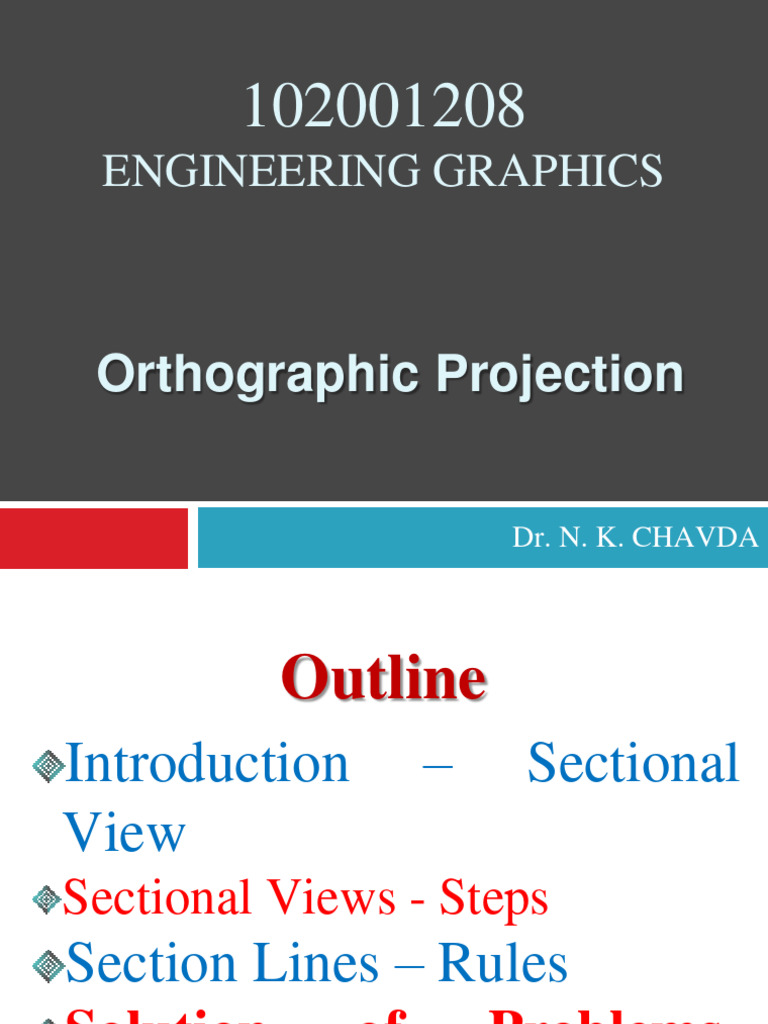 Orthographic Projection - II For EG | PDF | Screw | Cartesian ...