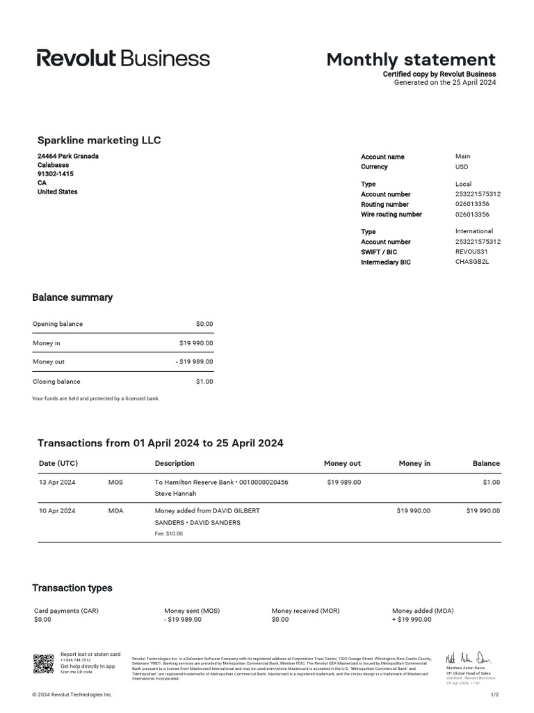 monthly-statement_01-Apr-2024_25-Apr-2024 (1) | PDF | Master Card | Banks