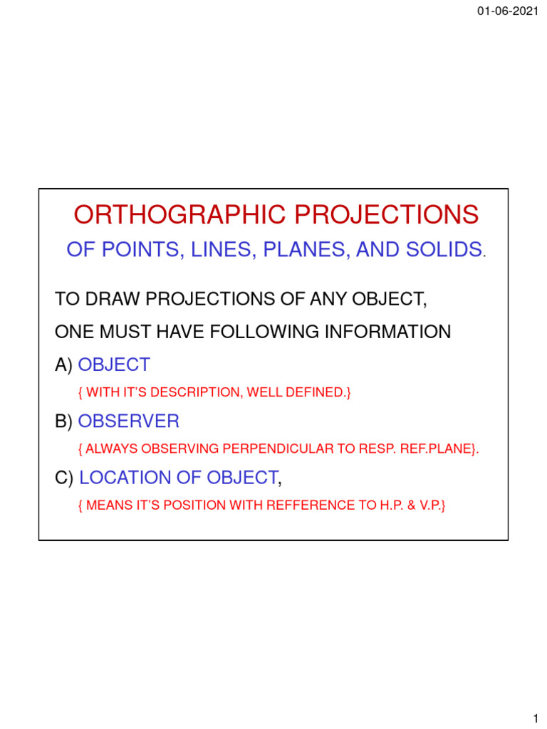 Examples of Descriptive Geometry Projections | PDF | Geometry ...