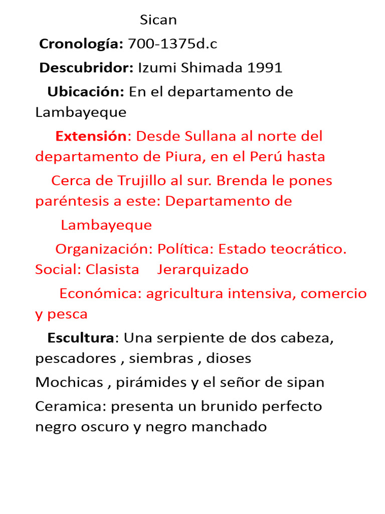 Cultura Sicán: Historia y Arte | PDF