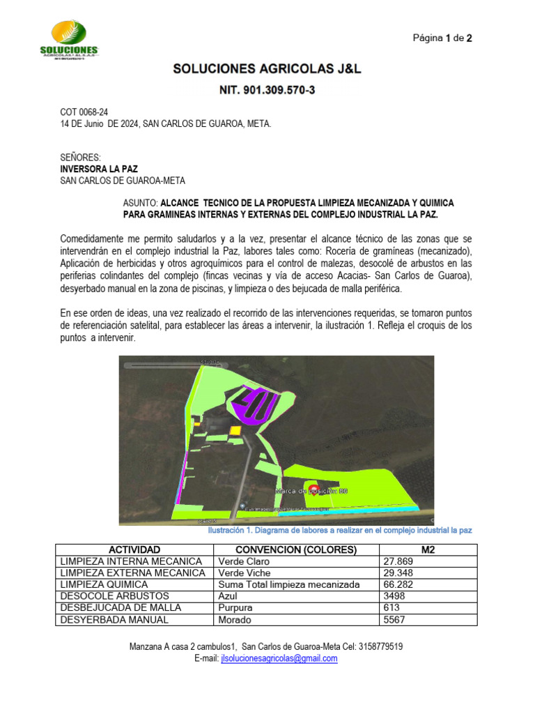Alcance Tecnico Propuesta Economica 068 | PDF | Agricultura | Botánica