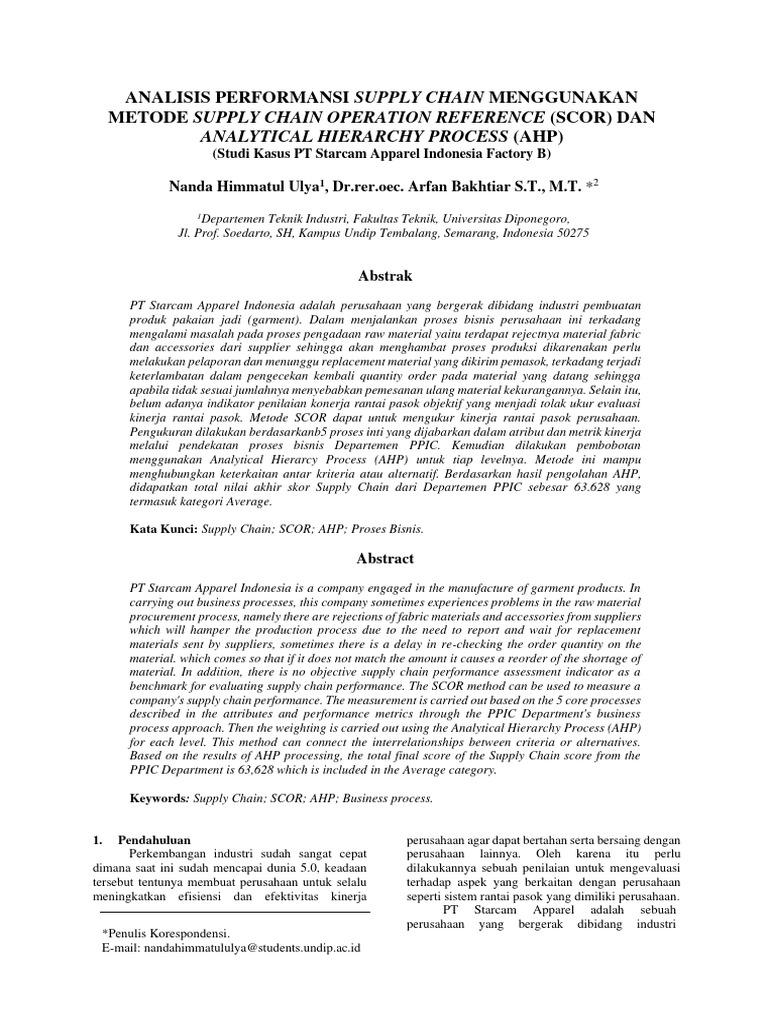Contoh Studi Kasus SCM2 | PDF | Bisnis