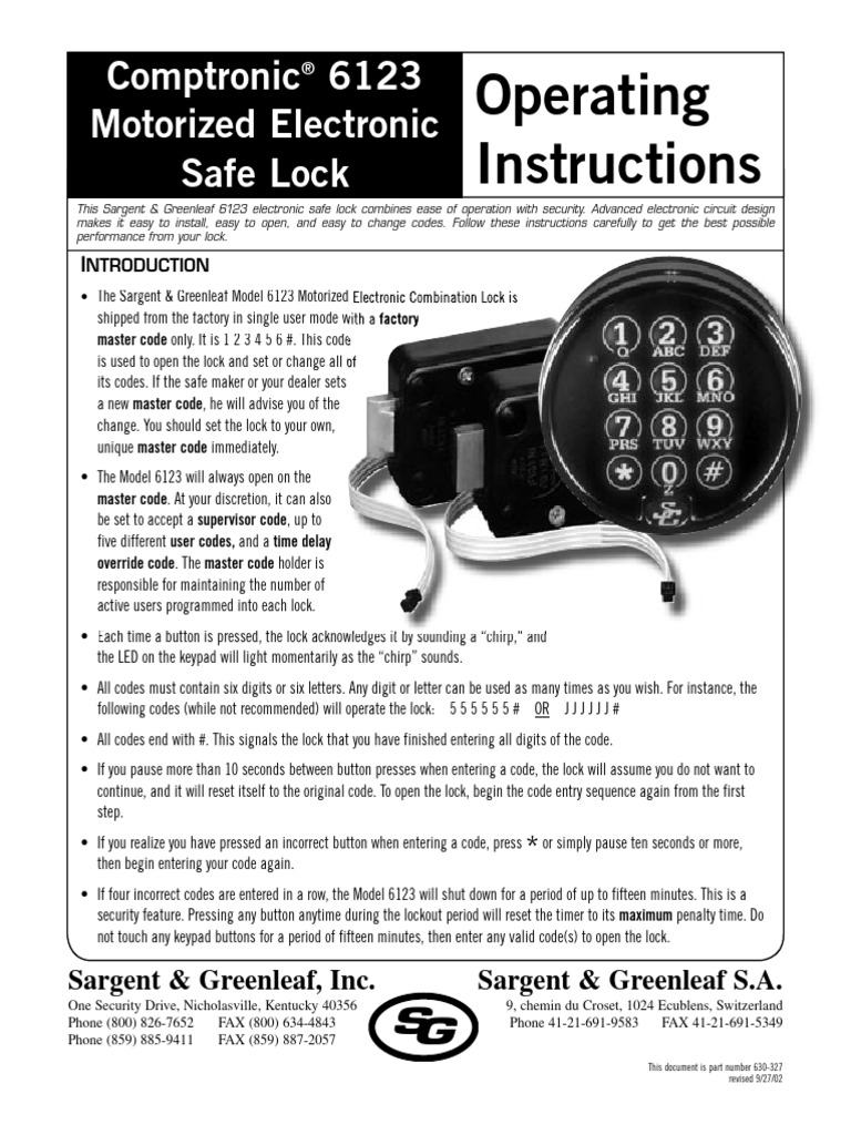 S&G COMPTRONIC 6123-Operation | PDF | Electrical Connector | Computing