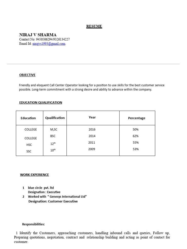 NIRAJ SHARMA RESUME | PDF