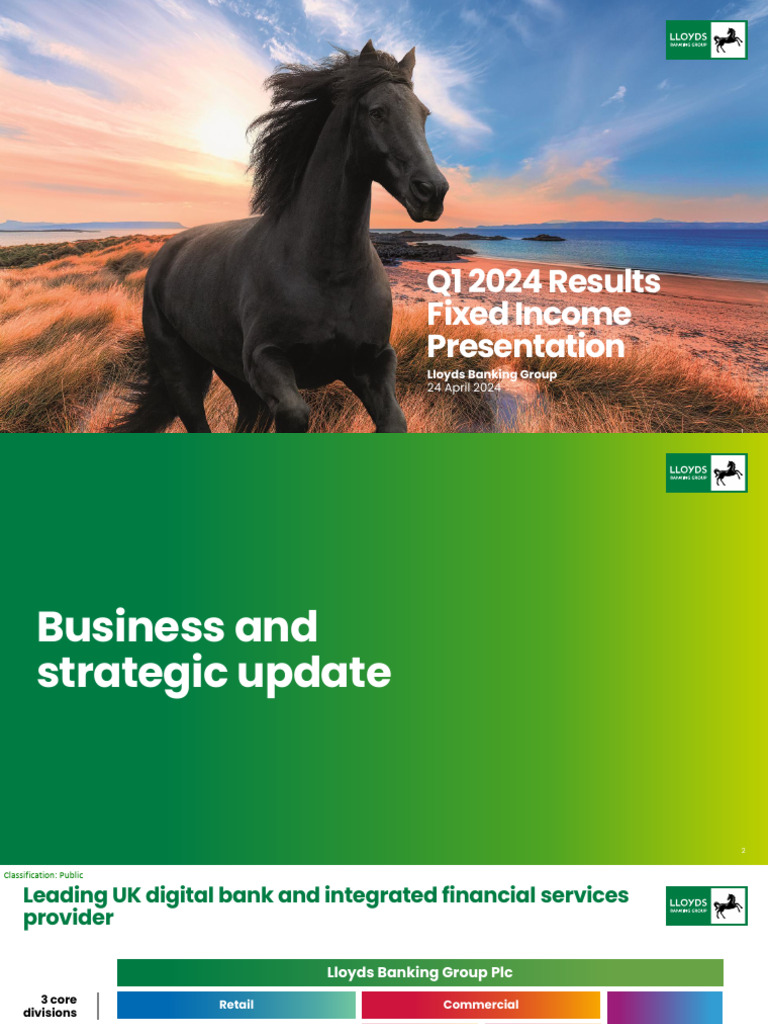 2024 LBG q1 Fi Presentation | PDF | Banks | Securitization