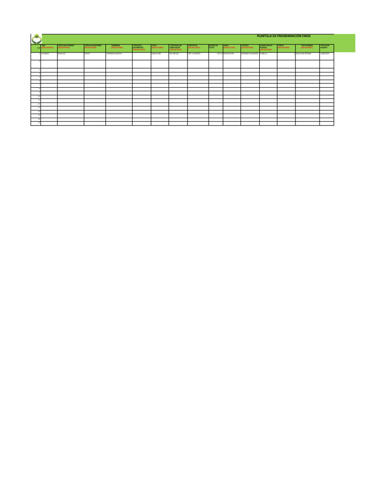 Plantilla de Programacion Emos 2024 - Manser | PDF