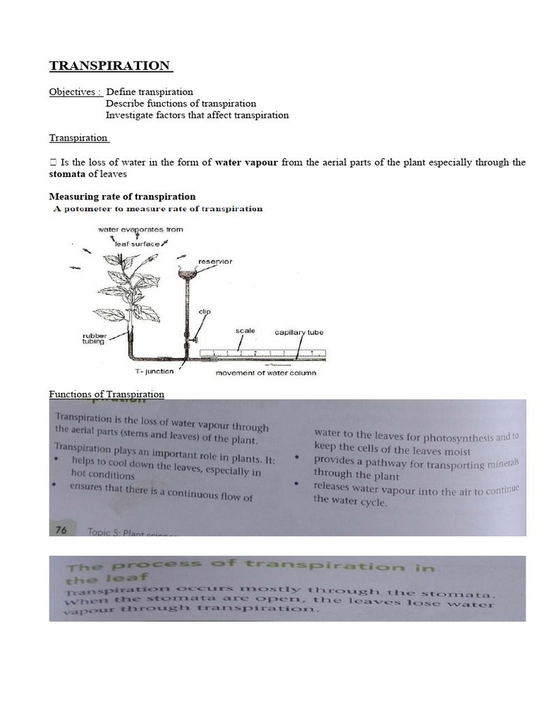 f3 Bio 17 Mar Transpiration - 083943 | PDF | Law | Home & Garden