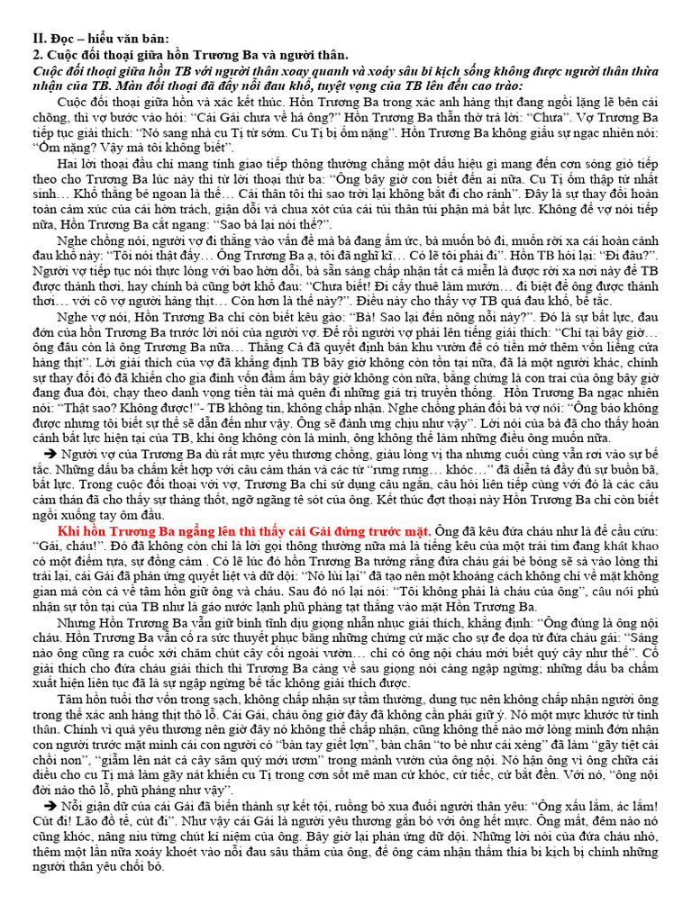 HỒN TRƯƠNG BA, DA HÀNG THỊT (CUỘC ĐỐI THOẠI) | PDF