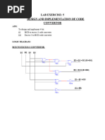 DLD Design of Combinational Circuits BCD To Excess 3 Code Converter | PDF