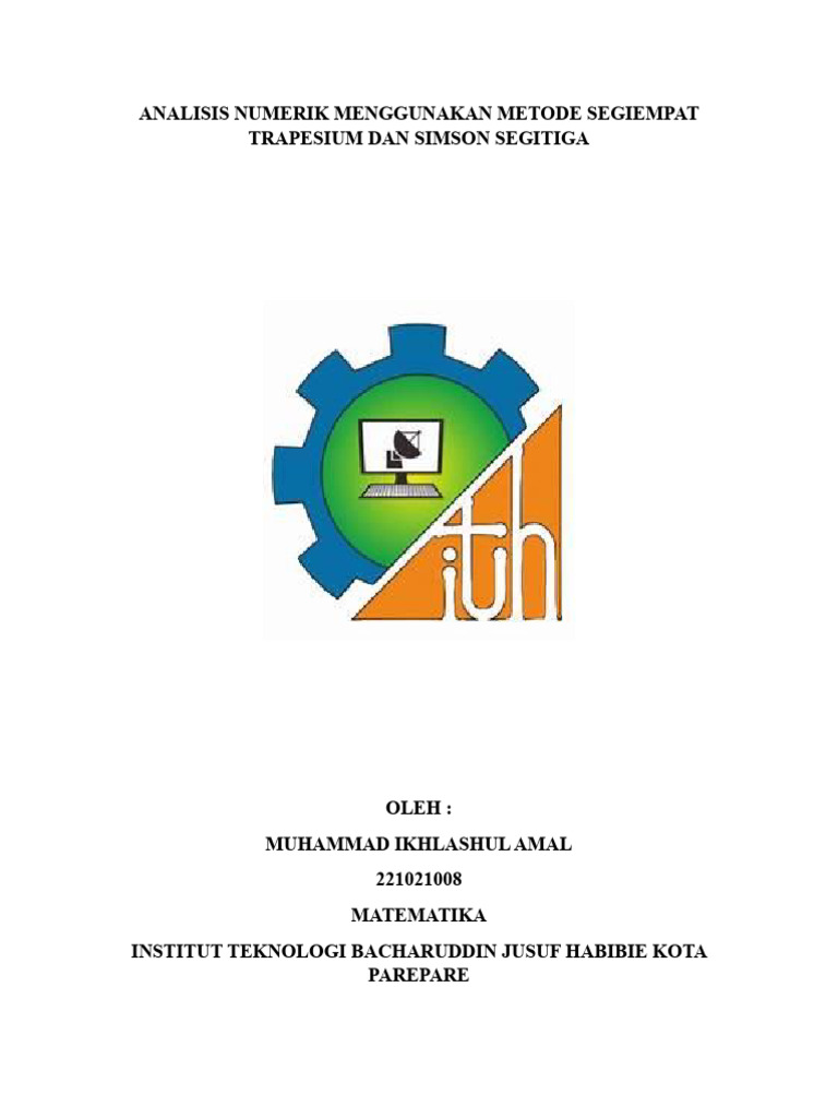 Analisis Numerik Menggunakan Metode Segiempat Trapesium Dan Simson ...