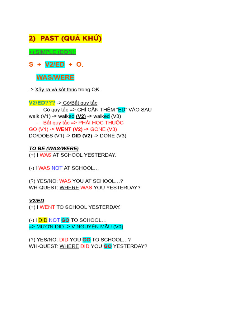 (PAST_Simple + Continuous) | PDF