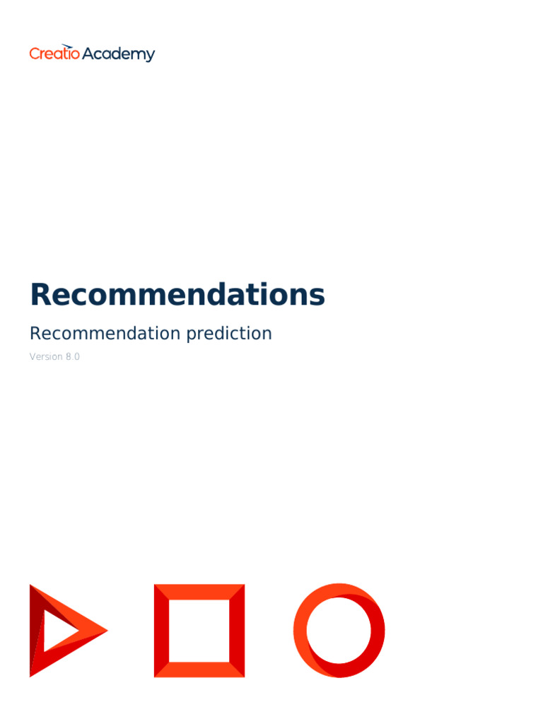 Configure Recommendation Prediction Model | PDF | Prediction | Machine ...