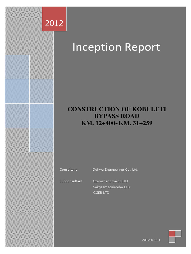Inception report_ GEO | PDF | Concrete | Road