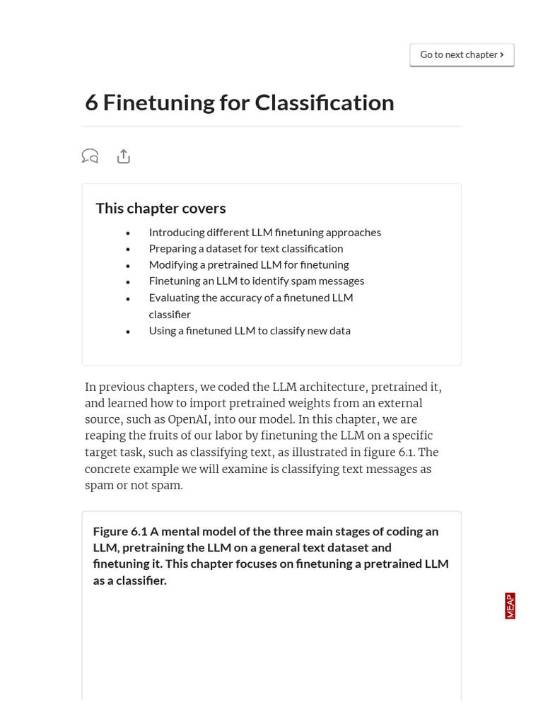 6 Finetuning For Classification - Build A Large Language Model (From Scratch) | PDF ...