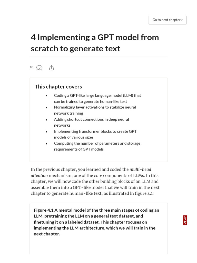 4 Implementing A GPT Model From Scratch To Generate Text - Build A ...