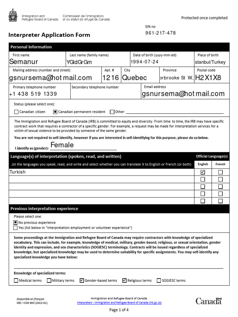 Interpreter Application | PDF | Gender | Gender Studies