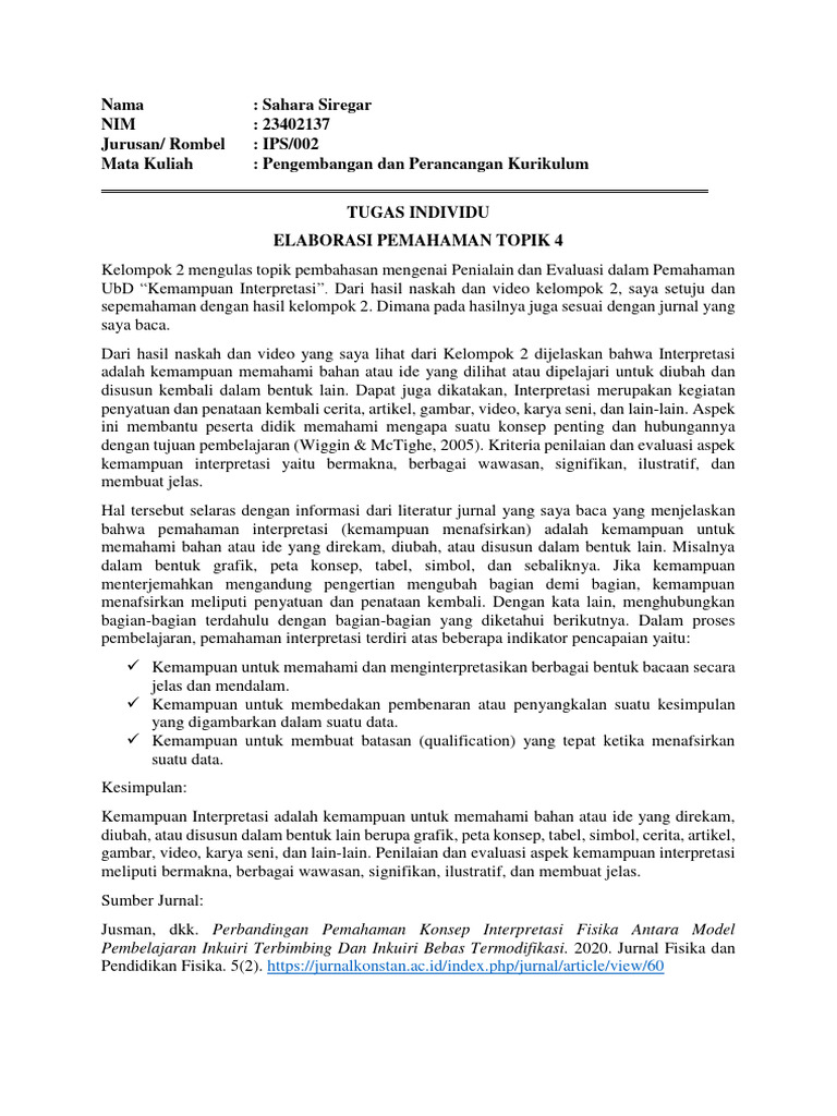 T4-6. Elaborasi Pemahaman | PDF | Karier & Perkembangan