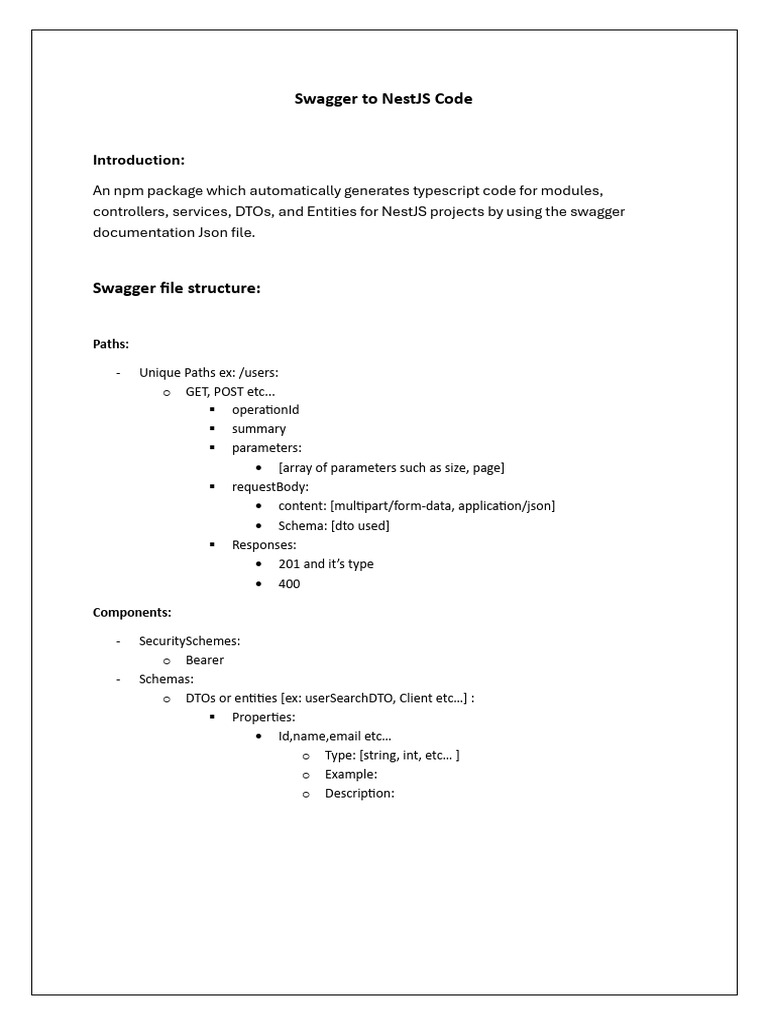 Swagger To Code | PDF | Computer File | Parameter (Computer Programming) Swagger To Code | PDF | Computer File | Parameter (Computer Programming)