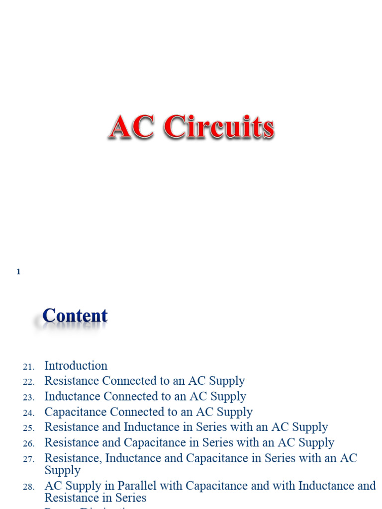 AC Circuits | PDF | Alternating Current | Capacitor
