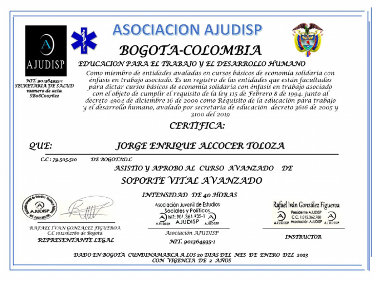 24 - Certificado Acls | PDF