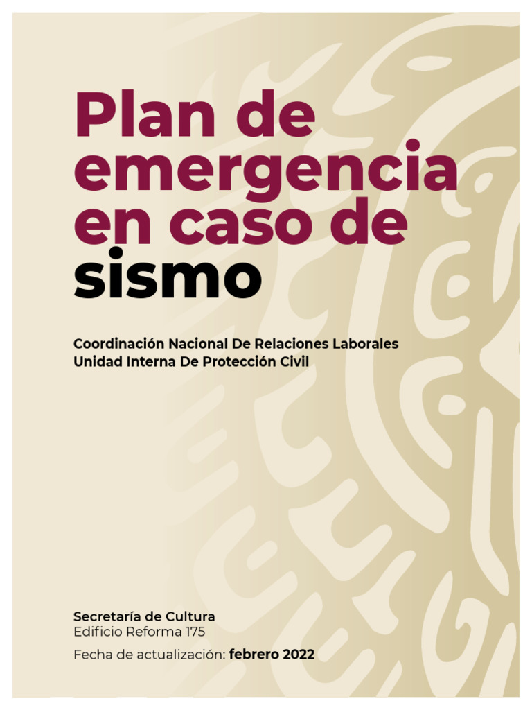 Plan de Emergencia Sismo | PDF | Defensa Civil | México