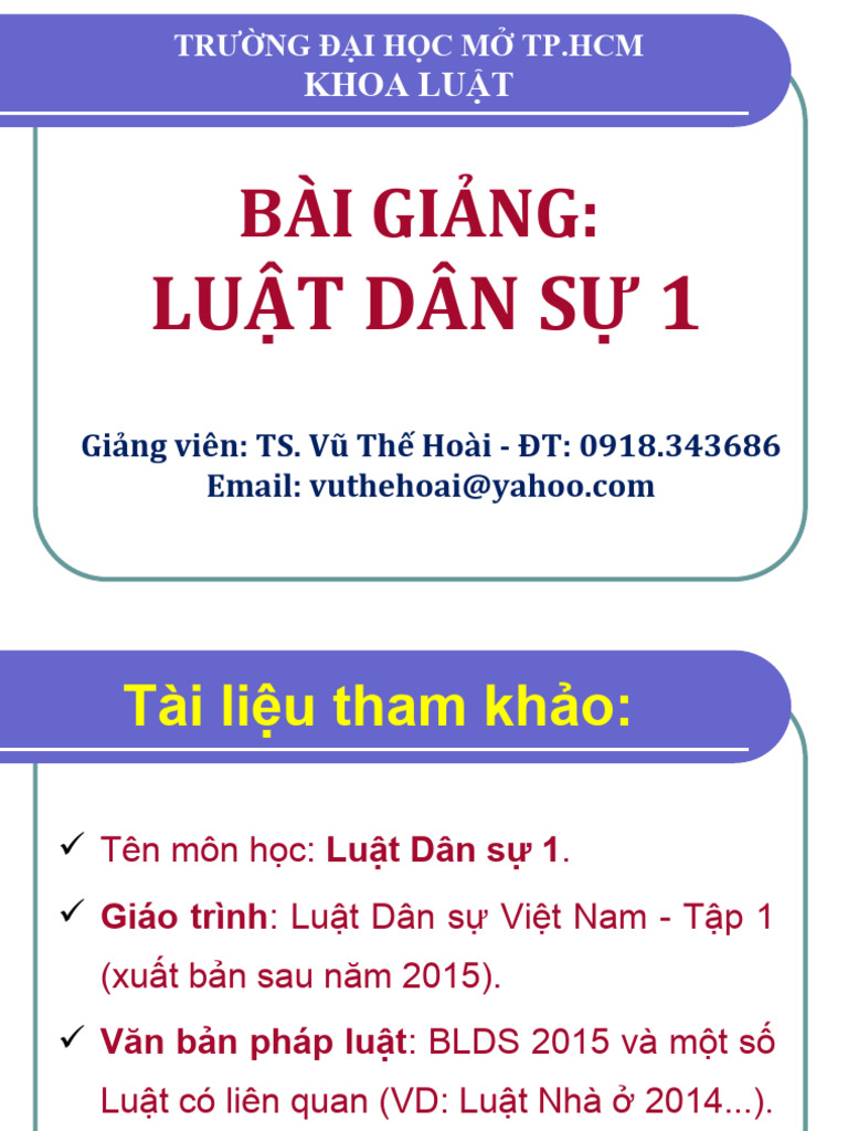 Luat Dan Su 1-Vu The Hoai | PDF