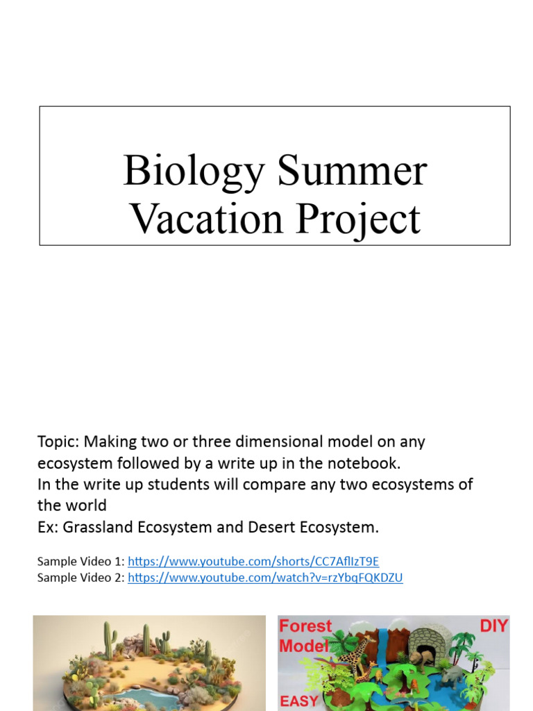 Biology Summer Vacation Project | PDF