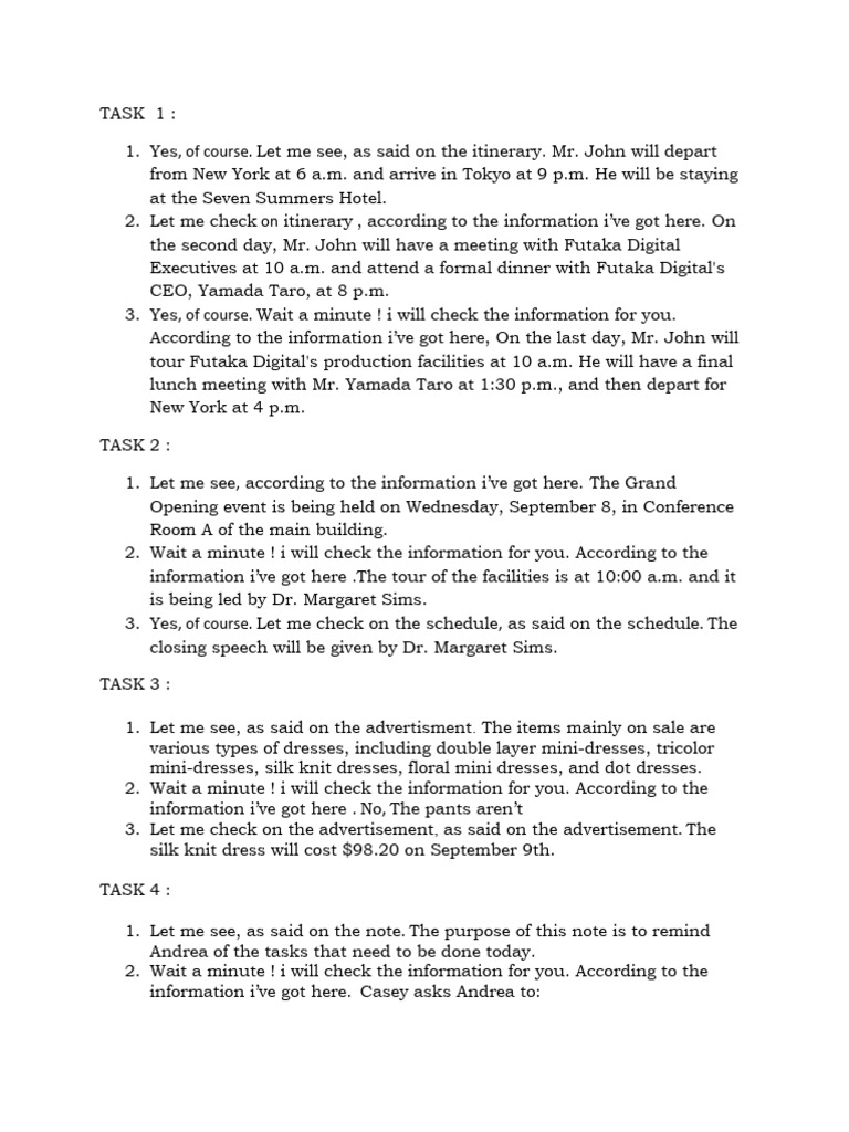 SPEAK - NGUYỄN KIM KHẢ NHI - TASK 1 TO 6 | PDF