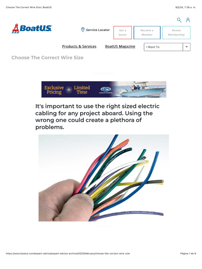 Correct Wire Sizing for Boat Electricals | PDF | Alternating Current ...