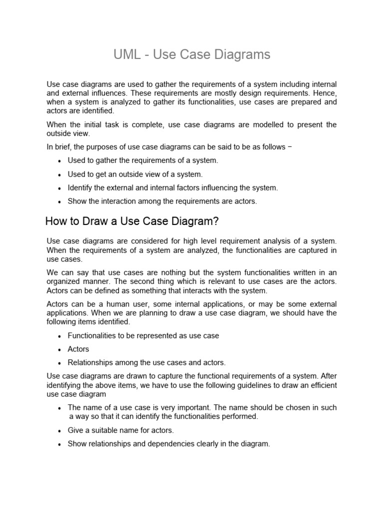 UML Use Case Diagrams Explained | PDF | Use Case | Class (Computer ...