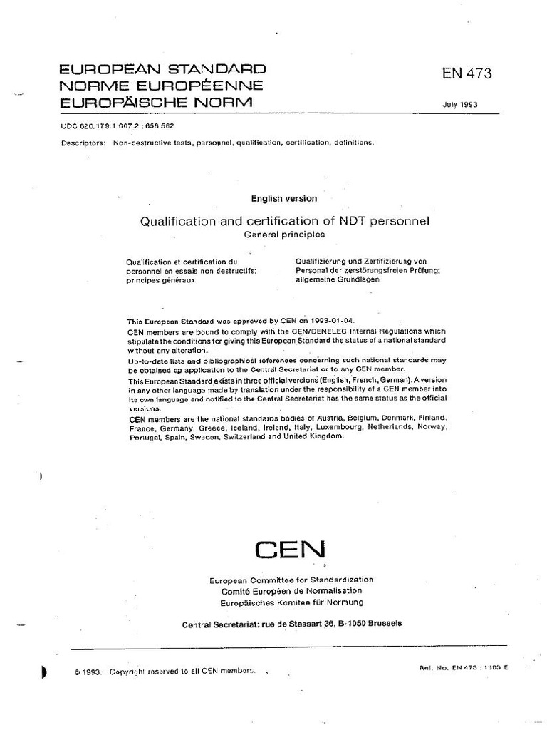 En 473 NDT Pers0nnel | PDF