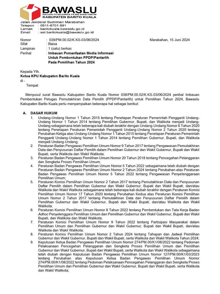 Imbauan Pemanfaatan Media Informasi PPDP 2024 | PDF