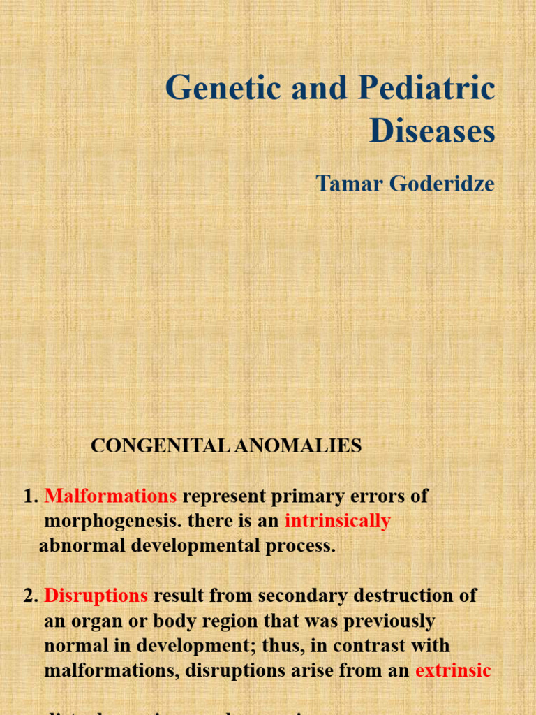 Genetic and Pediatric Disorders 2 | PDF | Prenatal Development ...