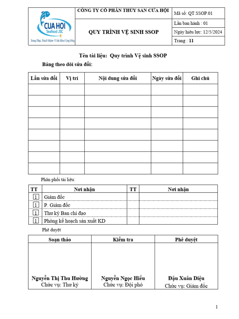 QT - SSOP.02 Ve Sinh SSOP | PDF