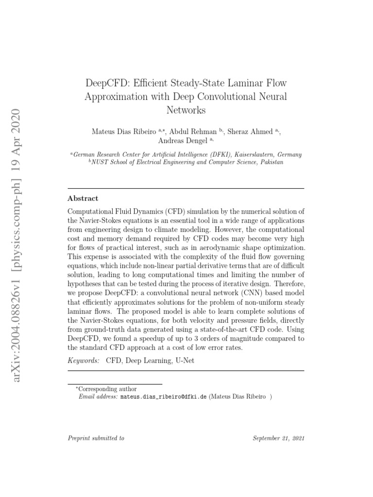 Deep CFD using CNN | Download Free PDF | Computational Fluid Dynamics | Fluid Dynamics