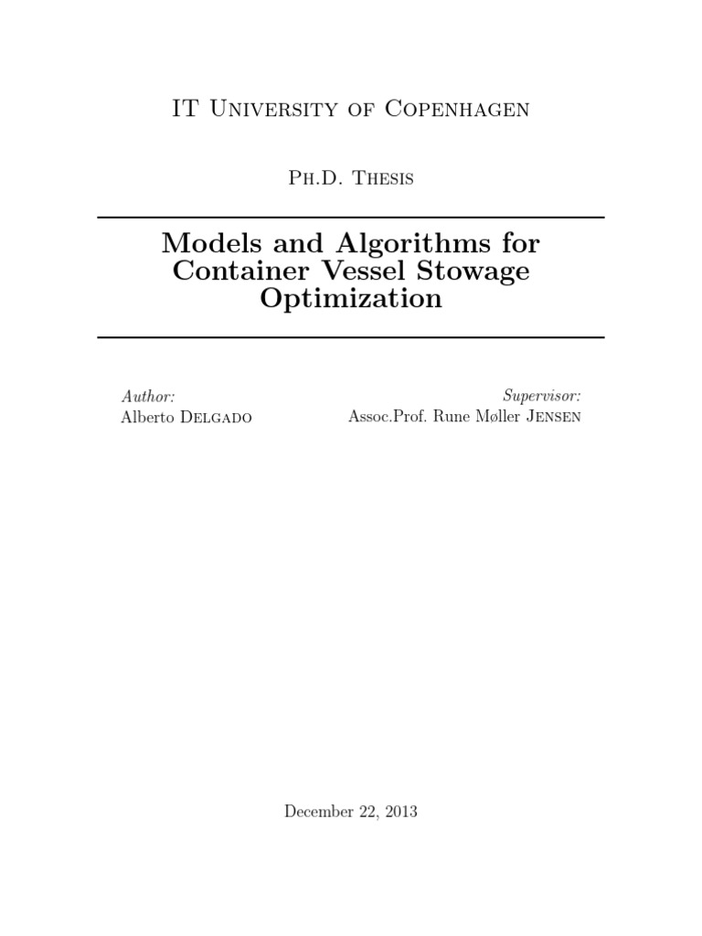 Thesis | PDF | Mathematical Optimization | Mathematical Model