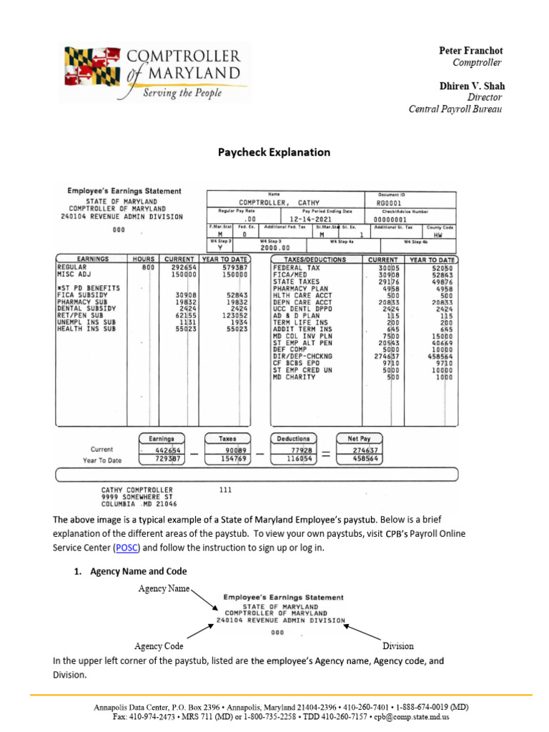 2021 Paycheck Explanation | PDF