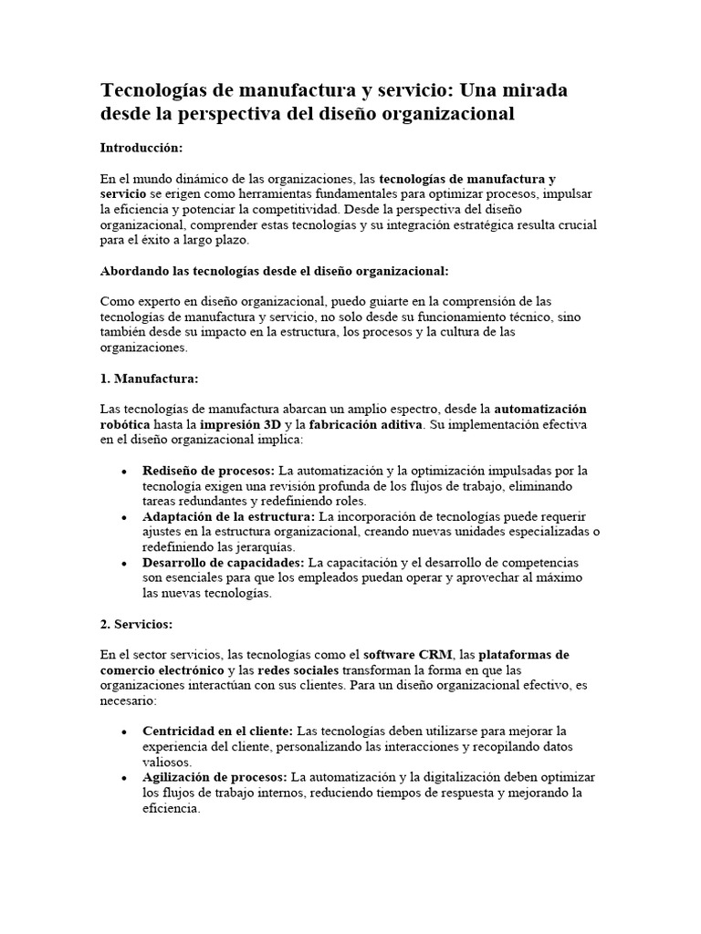 Tecnologías de manufactura y servicio | Descargar gratis PDF | Diseño | Software