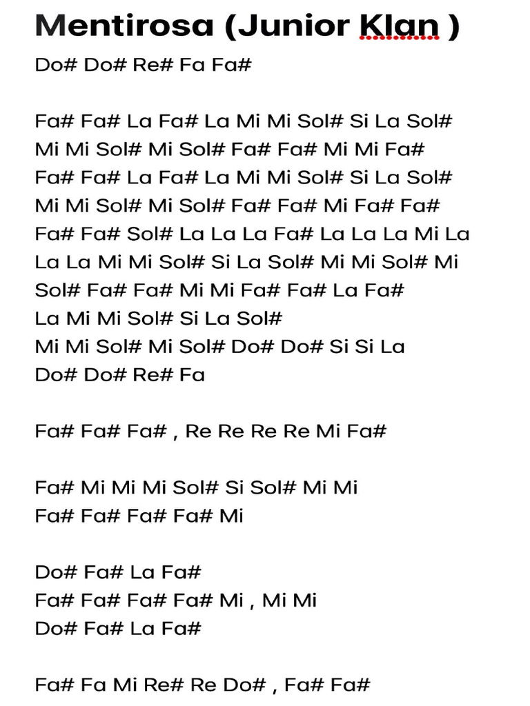 Mentirosa | PDF