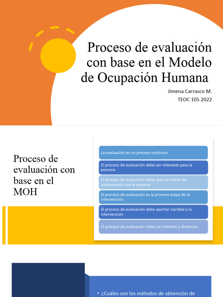 Teoc 105 Moh Ophi Ii | PDF | Terapia ocupacional | Evaluación