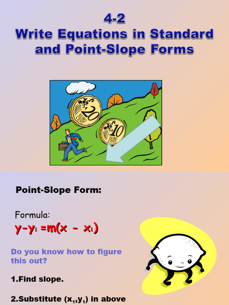 Converting Point-Slope to Standard Form | PDF | Slope | Line (Geometry)