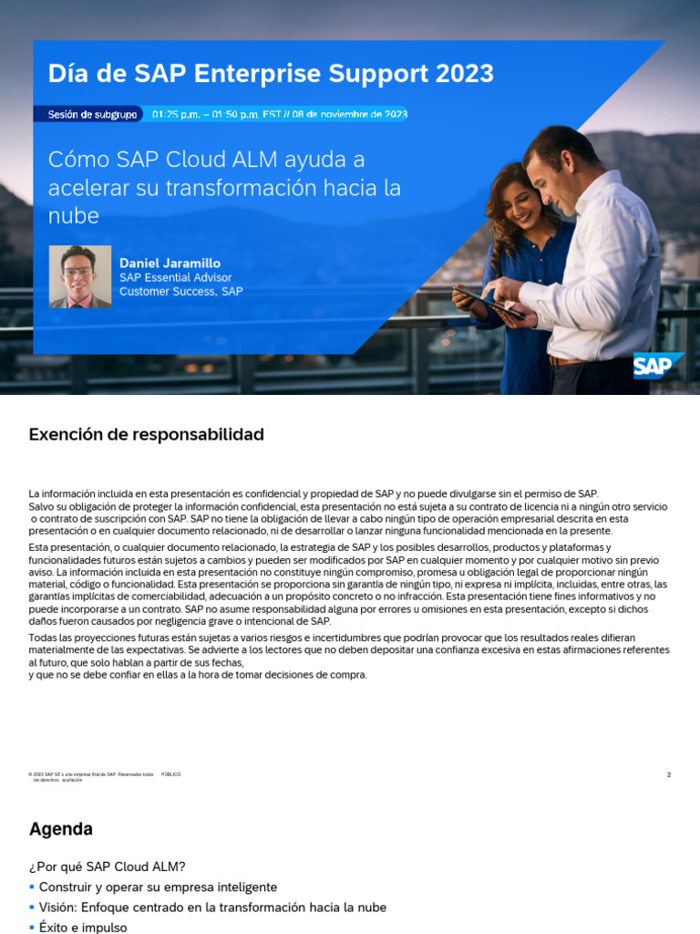 (ESP) How SAP Cloud ALM Helps To Accelerate Your Cloud Transformaion | PDF | Computación en la ...