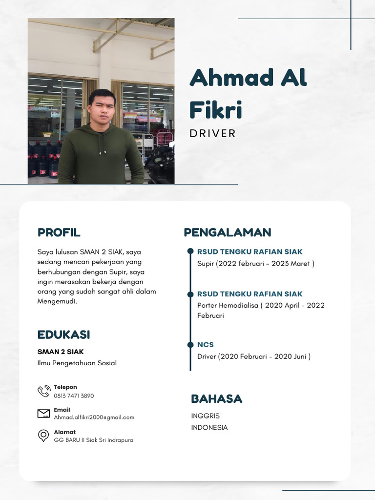 CV Ahmad Alfikri | PDF